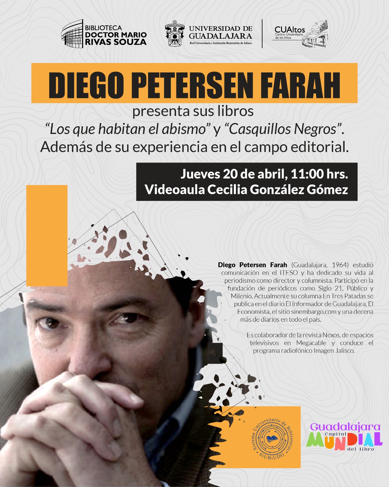 Diego Petersen Farah presenta sus libros | Universidad de Guadalajara