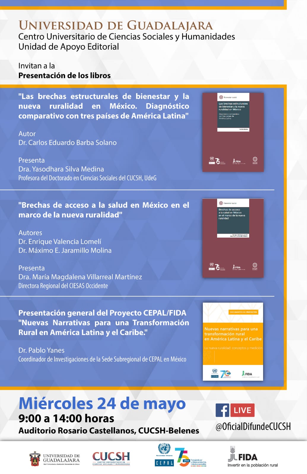 Presentaciones de libros en el CUCSH | Universidad de Guadalajara